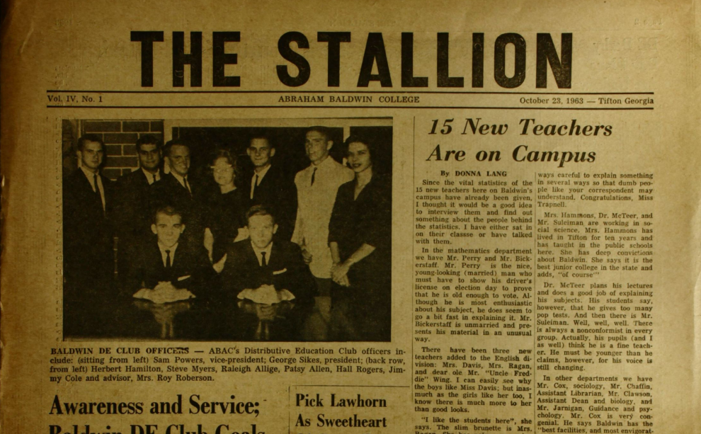 Oct. 23, 1963: Vol. 4 Iss. 1 - The Stallion